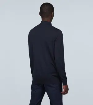 Loro Piana Ml Long-sleeved Wool Polo Shirt - Blue