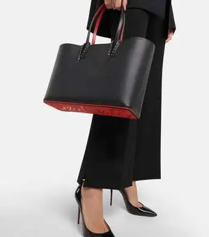 CHRISTIAN LOUBOUTIN Cabata Small Leather Tote - Black