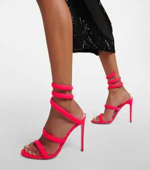 Rene Caovilla Cleo Suede Sandals - Pink