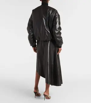 Alaïa Leather Bomber Jacket