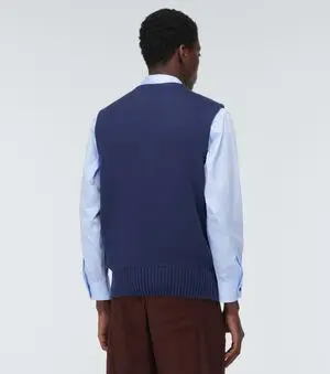 GR10K Embroidered Cotton Sweater Vest