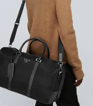 Prada Re-nylon And Saffiano Leather Duffle Bag