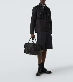 Prada Re-nylon And Saffiano Leather Duffle Bag