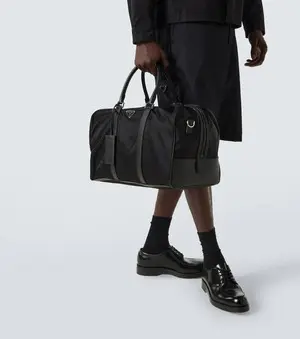 Prada Re-nylon And Saffiano Leather Duffle Bag