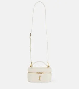 Saint Laurent Gaby Mini Quilted Leather Vanity Bag - White
