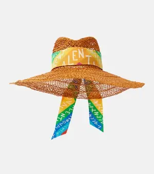 Valentino Garavani Chevron 24 Straw Sun Hat - Beige