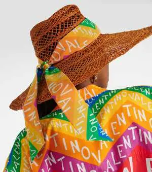 Valentino Garavani Chevron 24 Straw Sun Hat
