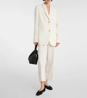 TOTEME High-rise Cropped Straight Pants