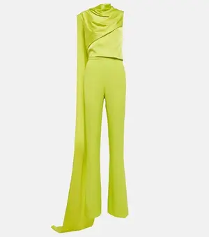 Safiyaa Cara Crepe Jumpsuit - Green