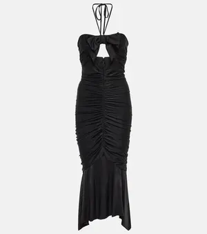 Alexandre Vauthier Halterneck Jersey Midi Dress