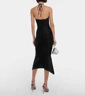 Alexandre Vauthier Halterneck Jersey Midi Dress