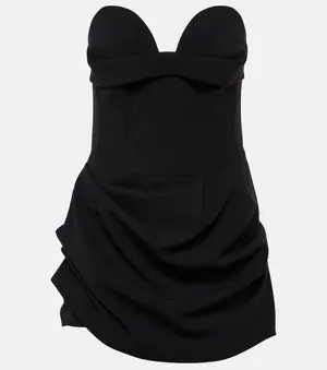 Magda Butrym Draped Wool-blend Bustier Dress