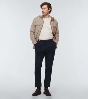 Giorgio Armani Hooded Virgin Wool Blouson