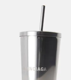 Balenciaga Logo Stainless Steel Travel Cup