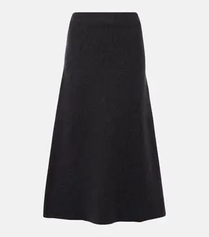 JIL SANDER Wool Midi Skirt