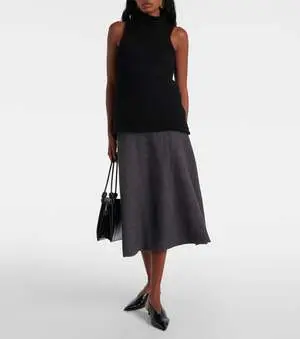 JIL SANDER Wool Midi Skirt