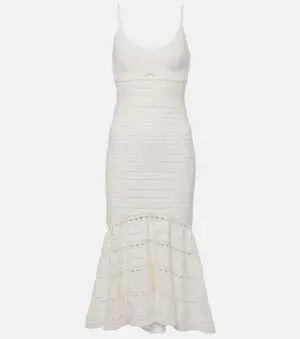 Victoria Beckham Cami Cutout Midi Dress - White
