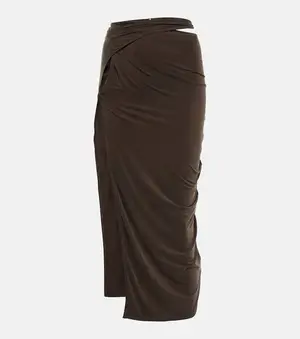 Jacquemus La Jupe Espelho Midi Skirt - Brown