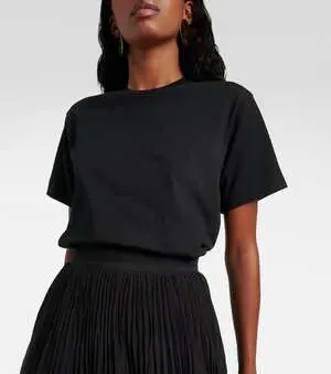 TOTEME Plisse Cotton-blend Maxi Skirt - Black