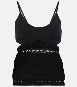 Victoria Beckham Cami Cutout Tank Top - Black