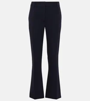 Valentino Garavani Cady Couture High-rise Flared Trousers - Blue