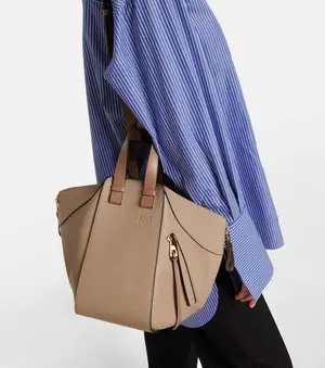 Loewe Hammock Small Leather Shoulder Bag - Beige