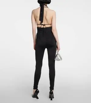 Attico Ruby Halterneck High-rise Slim Pants