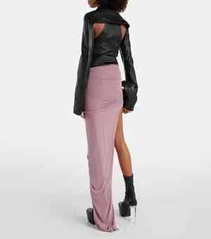 Rick Owens Asymmetric High-rise Maxi Skirt