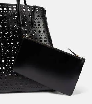 Alaïa Mina 50 Large Leather Tote Bag