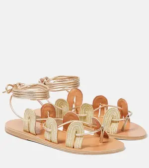Ancient Greek Trimmed Sandals For Women