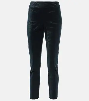 Veronica Beard Honolulu Velvet Slim Pants
