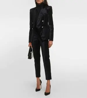 Veronica Beard Honolulu Velvet Slim Pants