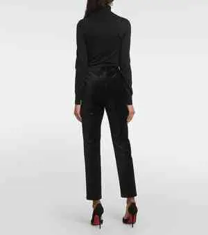 Veronica Beard Honolulu Velvet Slim Pants