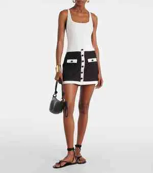 ADRIANA DEGREAS Jacquard Miniskirt