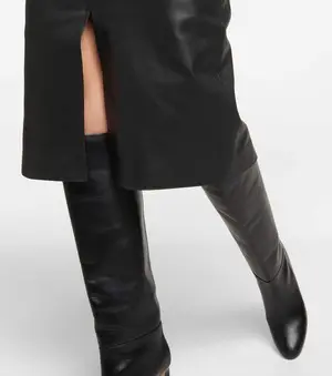 TOTEME Paneled Leather Midi Dress