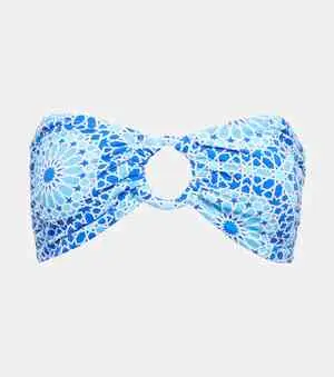 ALEXANDRA MIRO Carlotta Printed Bandeau Bikini Top