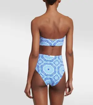 ALEXANDRA MIRO Carlotta Printed Bandeau Bikini Top