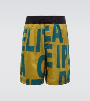 Dries Van Noten Printed Mid-rise Jersey Shorts - Green
