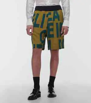 Dries Van Noten Printed Mid-rise Jersey Shorts - Green