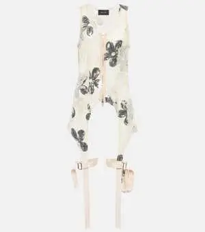 Simone Rocha Sequined Zip-up Top - Pink