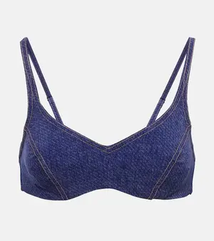 KARLA COLLETTO Indi Underwired Bikini Top - Blue