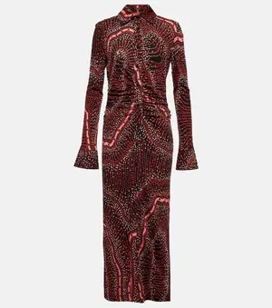 Altuzarra Claudia Printed Shirt Dress - Red