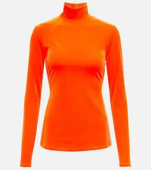 Victoria Beckham Velvet Turtleneck Top