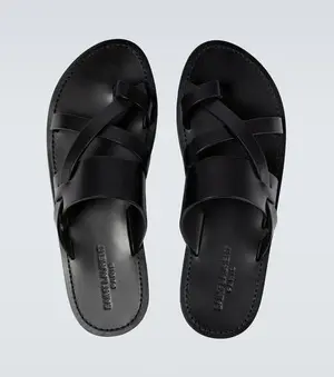 Saint Laurent Culver Leather Sandals