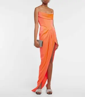 Alex Perry Harland Satin Crepe Gown