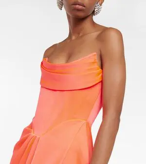 Alex Perry Harland Satin Crepe Gown