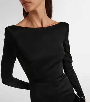 Alex Perry Satin Crepe Corset Gown