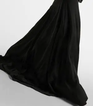 Alex Perry Satin Crepe Corset Gown