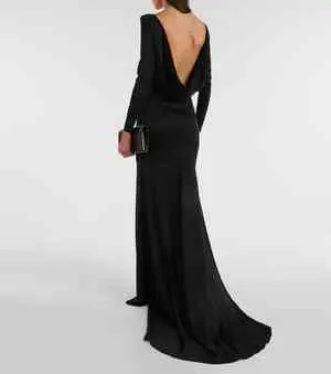 Alex Perry Satin Crepe Corset Gown