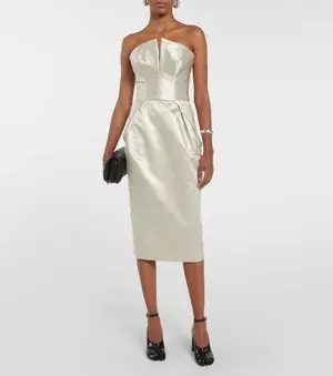 MAISON MARGIELA Satin Midi Dress